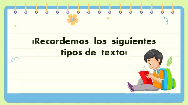 Identificar tipos de textos- Segundo Básico | profe.social