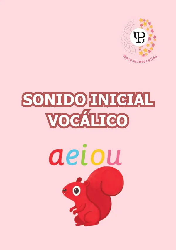 Sonido Inicial Vocálico | profe.social
