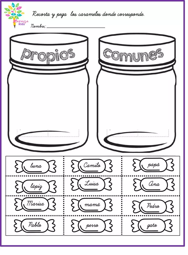 Nombres Propios y Comunes | profe.social