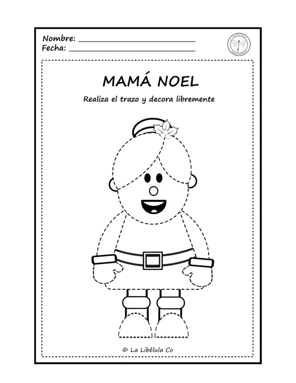 Fichas de trazos Navidad | profe.social