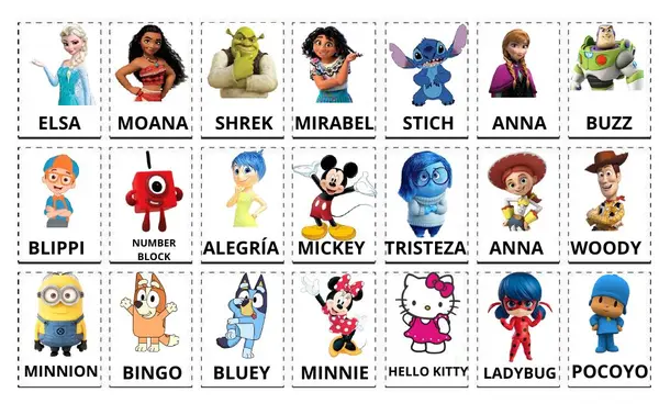 Adivina quién es el personaje (caricaturas) | profe.social