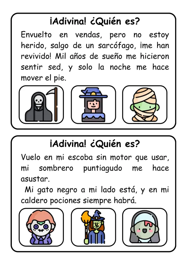 Adivinanzas Halloween | profe.social