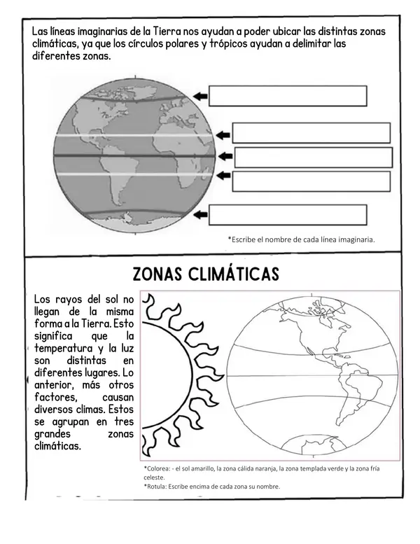 Zonas climáticas. Libro de actividades | profe.social