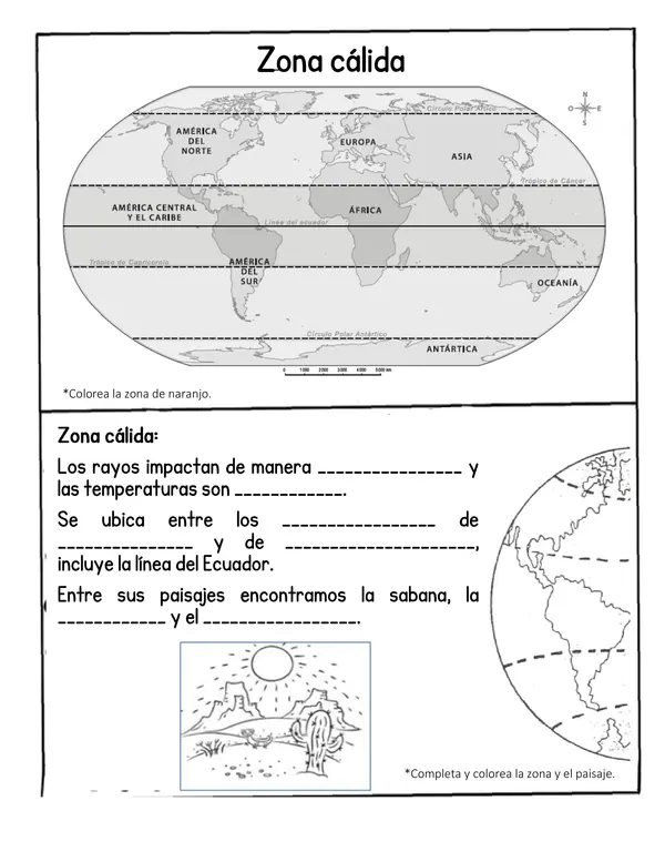 Zonas climáticas. Libro de actividades | profe.social