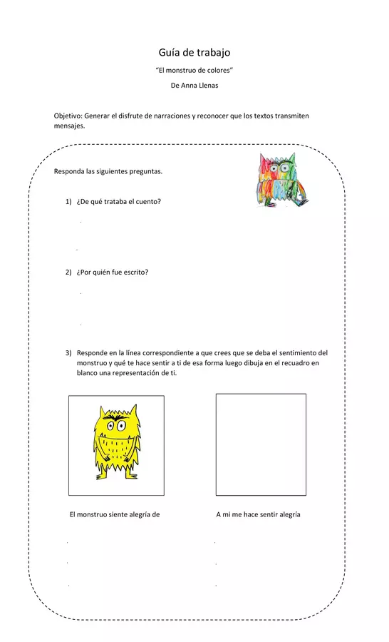 Monstruo de colores | profe.social