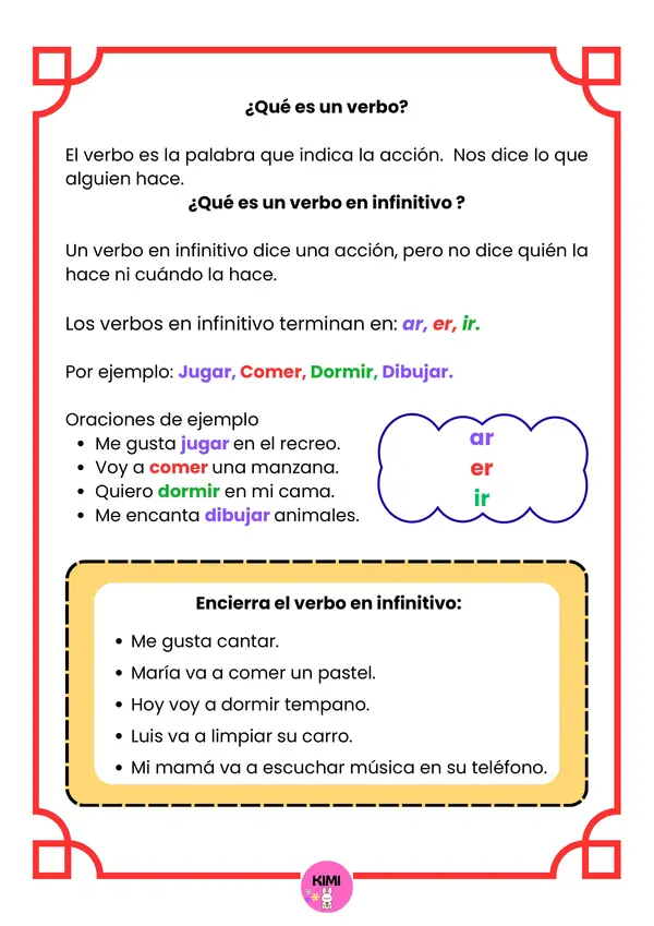 Verbos en Infinitivo | profe.social