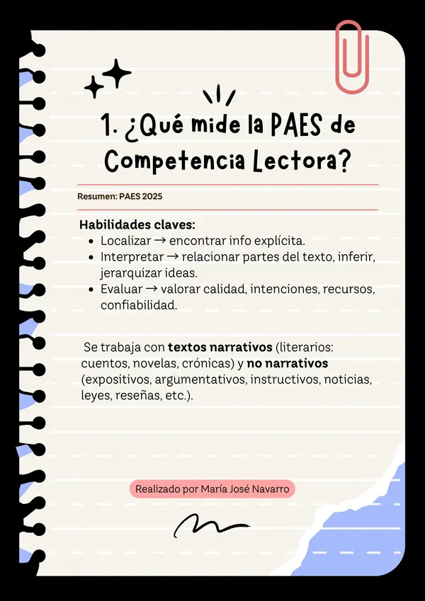 Ejercicios PAES de Competencia Lectora | profe.social
