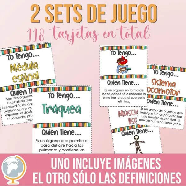 Sistemas del cuerpo Juego Yo tengo... Quién tiene | profe.social