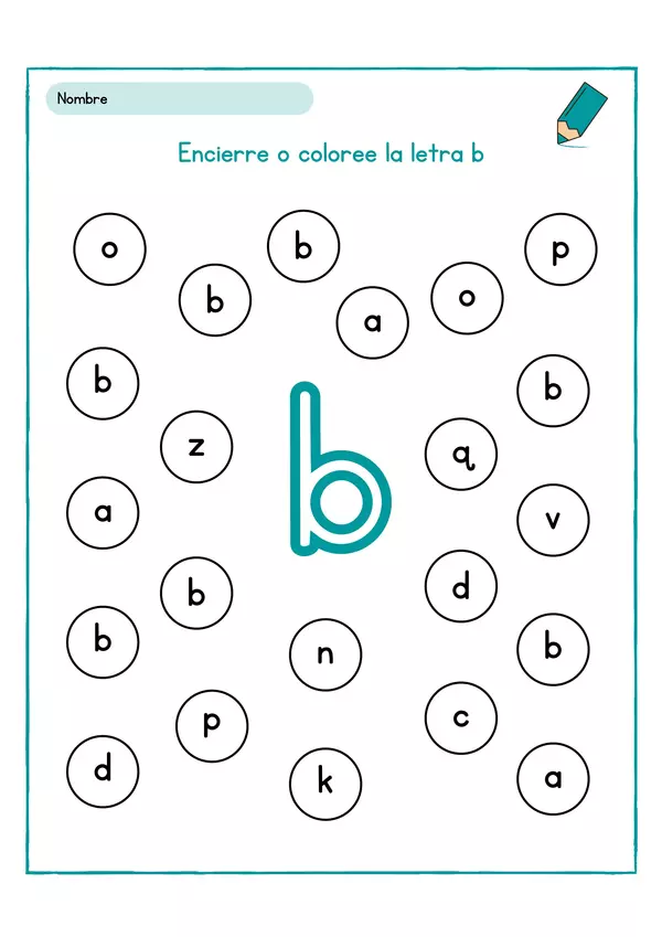 Actividad de identificación de la letra b | profe.social