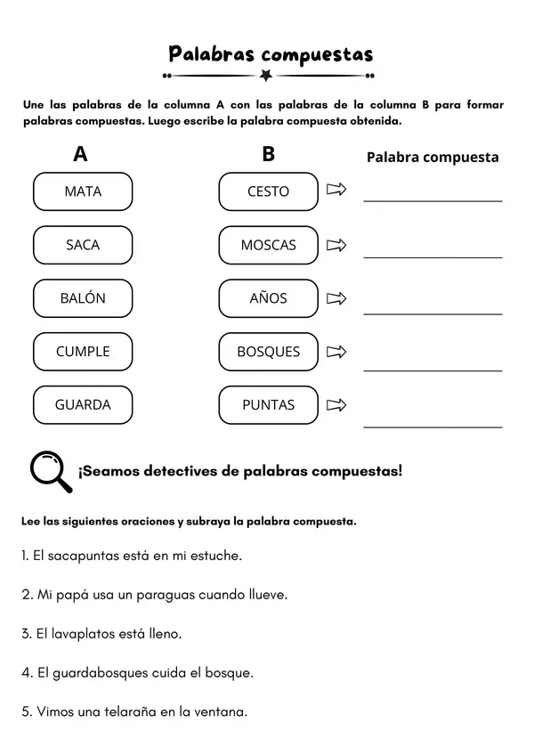 Palabras compuestas | profe.social