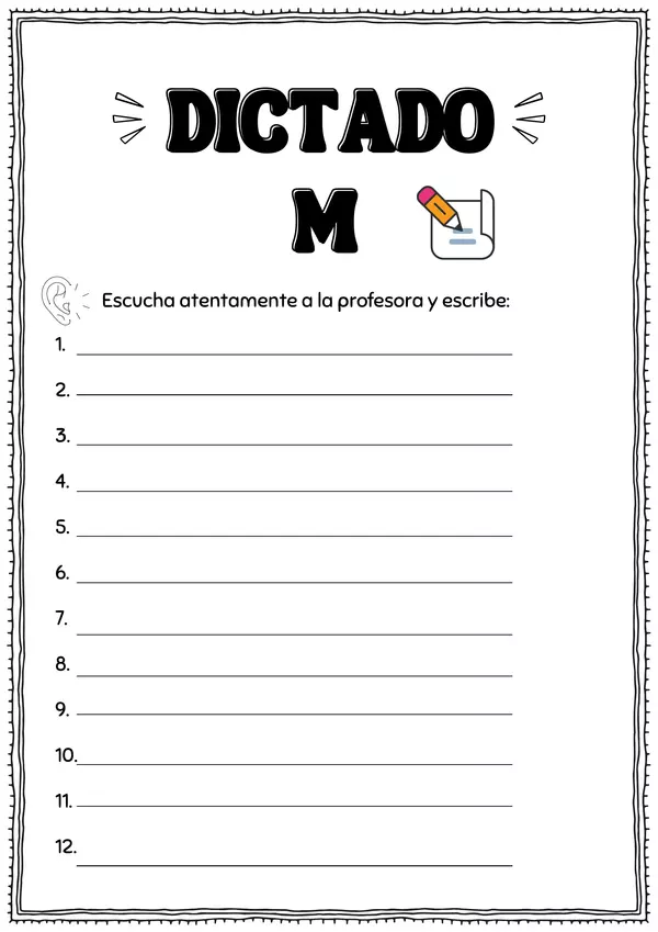 Dictado consonante M | profe.social