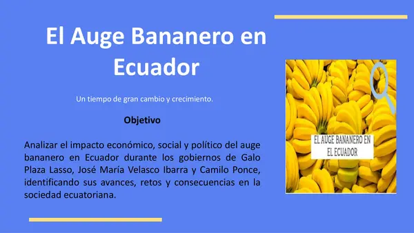 El Auge Bananero | profe.social