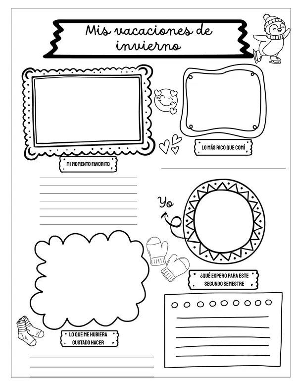 Ficha mis vacaciones de invierno | profe.social