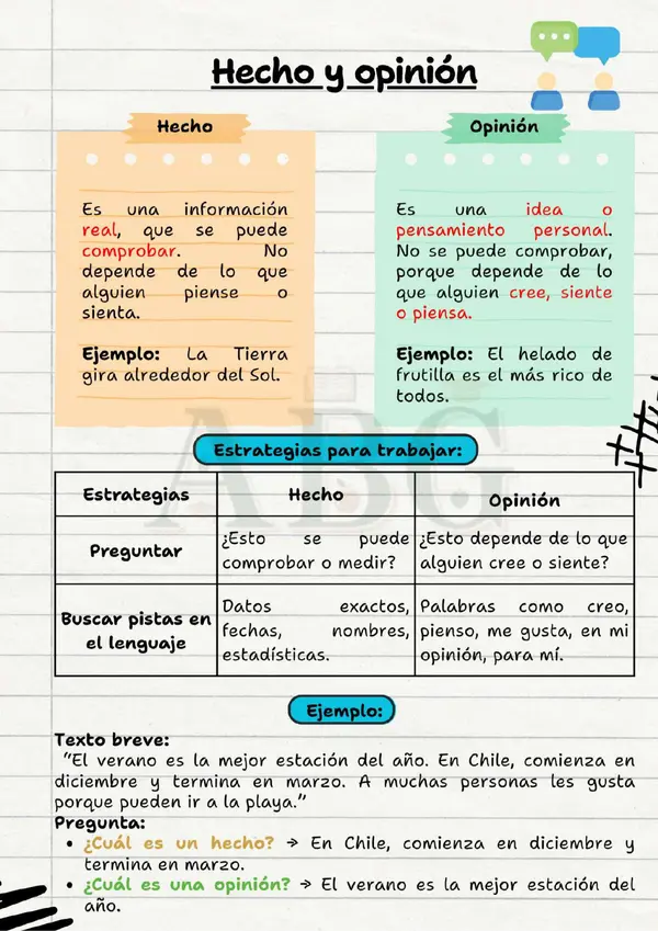 Hecho y opinión | profe.social