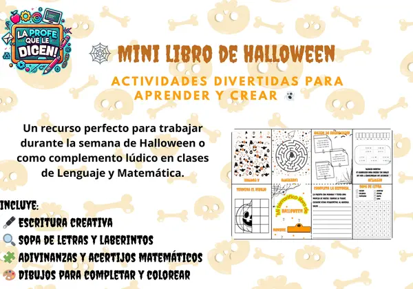 🕸️ Mini libro de Halloween – Actividades divertidas para aprender y ...