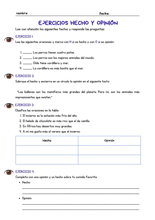 Hecho y opinión | profe.social