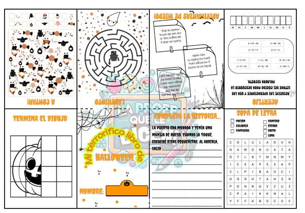 🕸️ Mini libro de Halloween – Actividades divertidas para aprender y ...