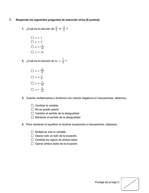 Ecuaciones, inecuaciones y proporciones | profe.social