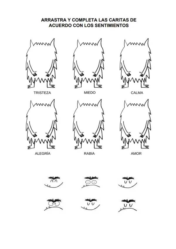 Actividad de Sentimientos – Educación Emocional | profe.social