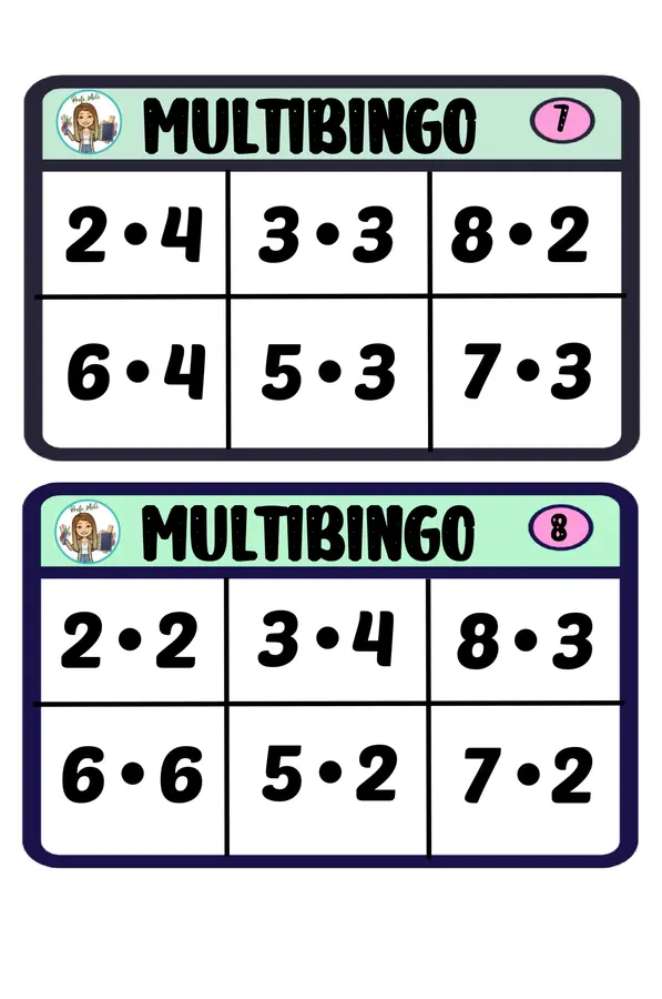 BINGO DE MULTIPLICACIONES | profe.social