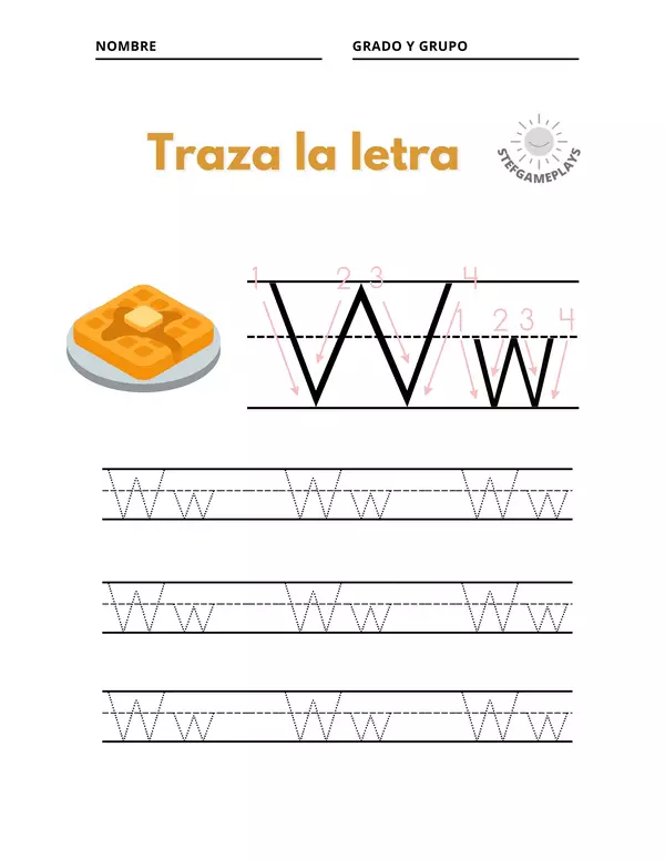 Traza la letra W | profe.social