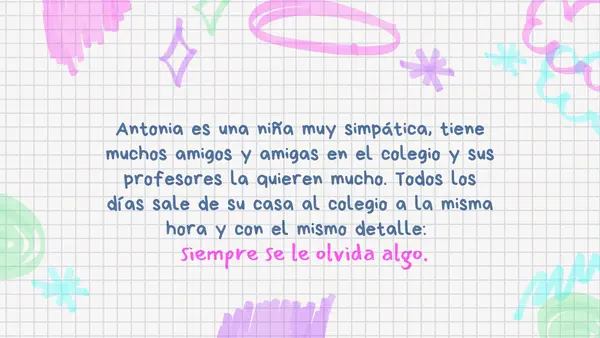 Comprensión lectora: Las notas de Anto | profe.social
