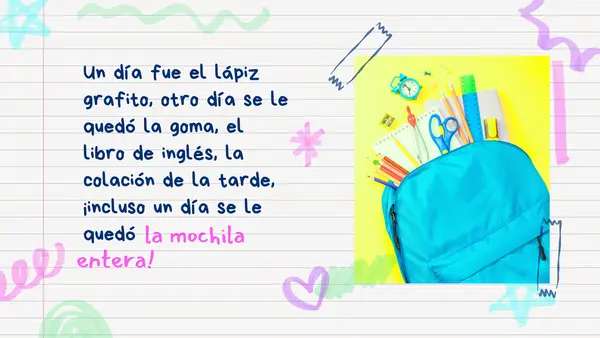Comprensión lectora: Las notas de Anto | profe.social