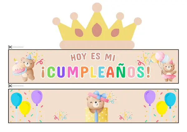 Corona de cumpleaños - variados diseños | profe.social