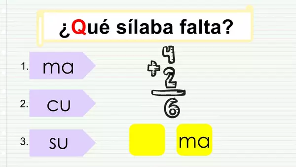 Sílaba inicial / final | profe.social