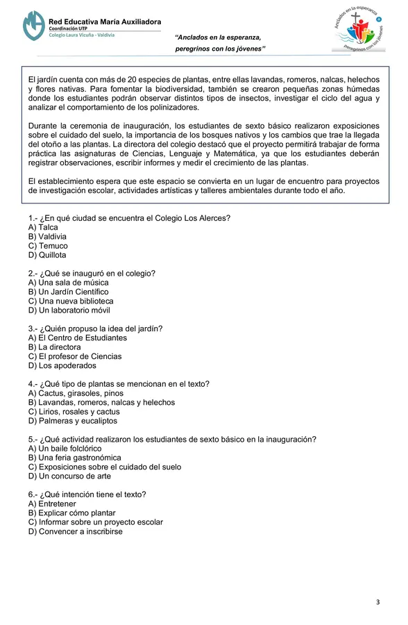 Evaluación Comprensión Lectora Textos Informativos, Plan Lector "Mitos ...