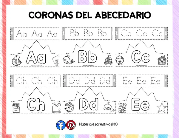 CORONAS DEL ABECEDARIO | profe.social