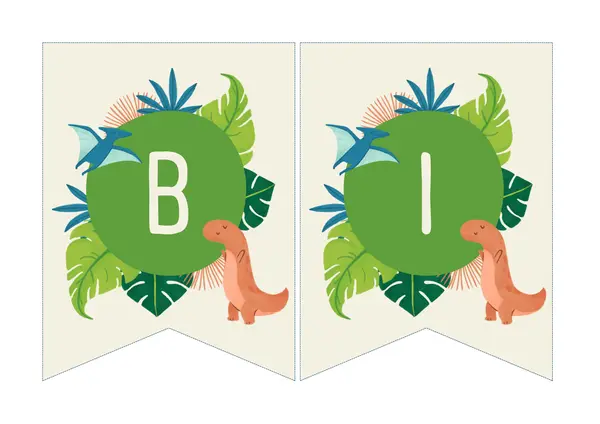 Banderines “Bienvenidos” con dinosaurios | profe.social