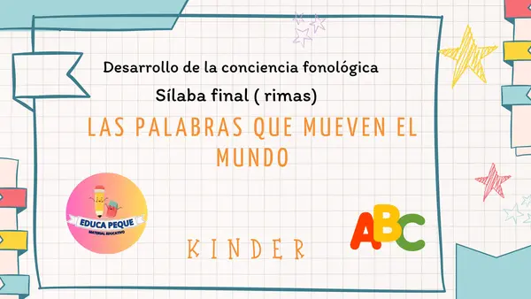RIMAS (Conciencia fonológica) | profe.social