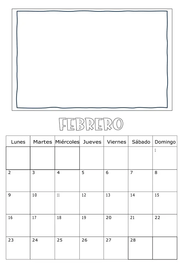 Calendario 2026 para dibujar los meses del año (con feriados de Chile ...