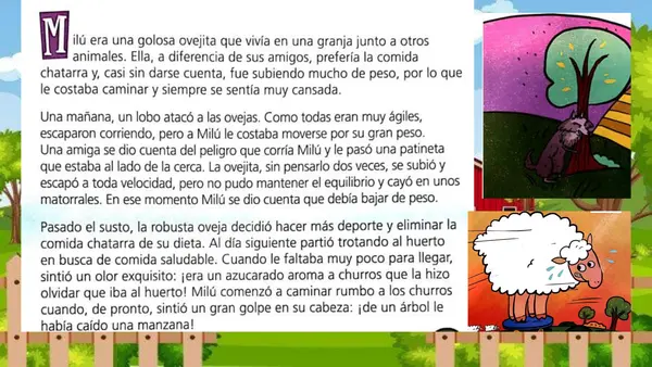 Cuento "Milú tiene hambre" | profe.social