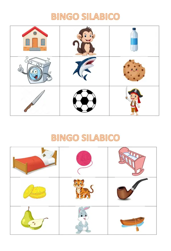Bingo silaba inicial | profe.social