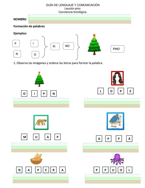 guía método Matte y conciencia fonológica lección pino | profe.social
