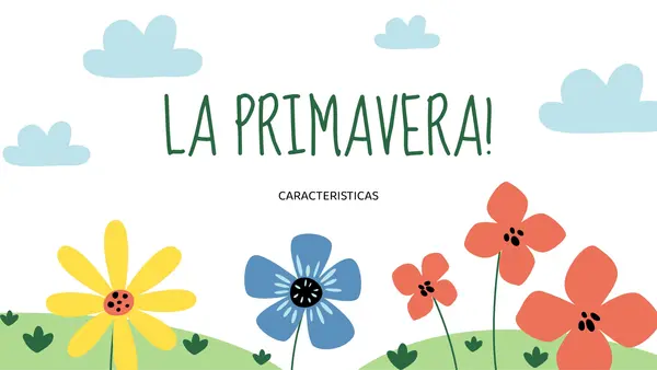 Estaciones del año PRIMAVERA | profe.social