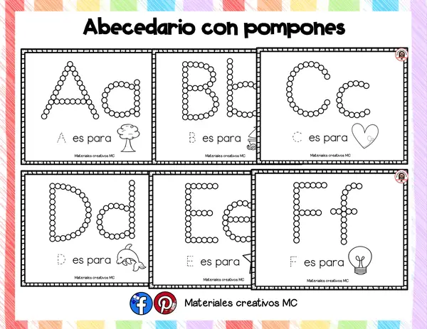 Abecedario con pompones | profe.social
