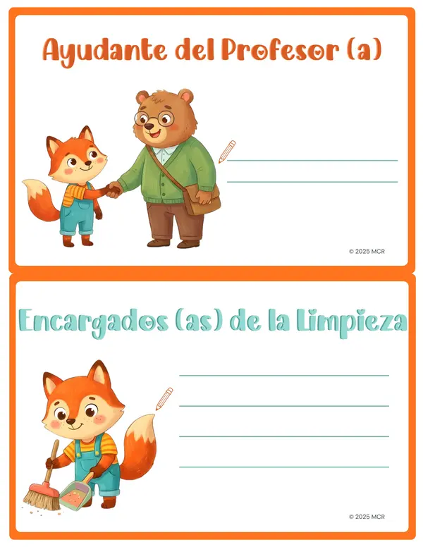 Roles del Aula – Organización Visual | profe.social