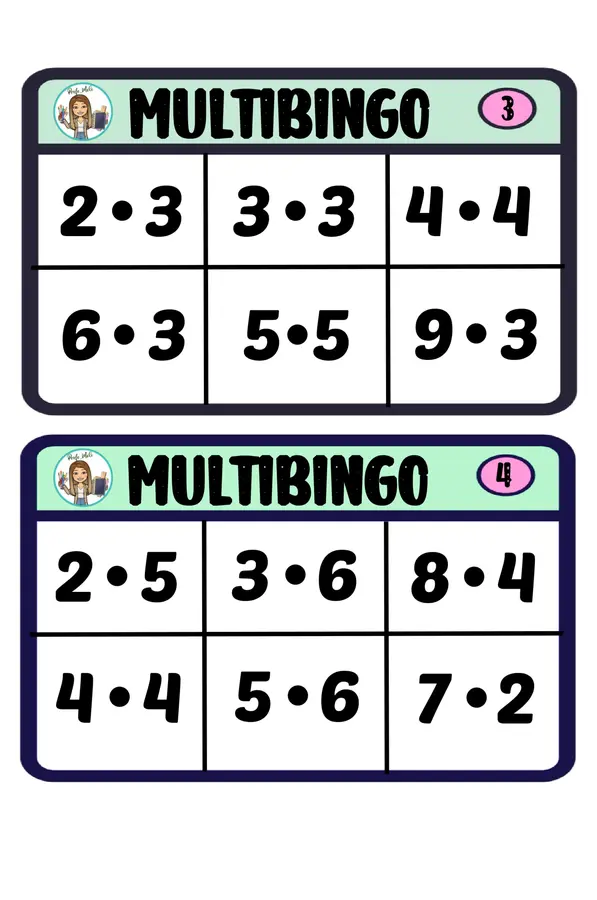 BINGO DE MULTIPLICACIONES | profe.social