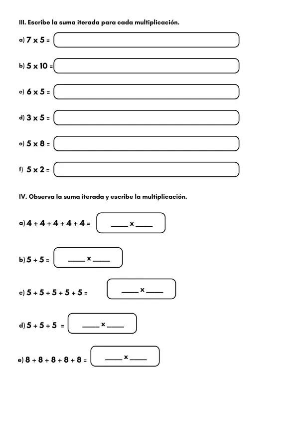 TABLA DEL 5: MULTIPLICACIÓN | profe.social