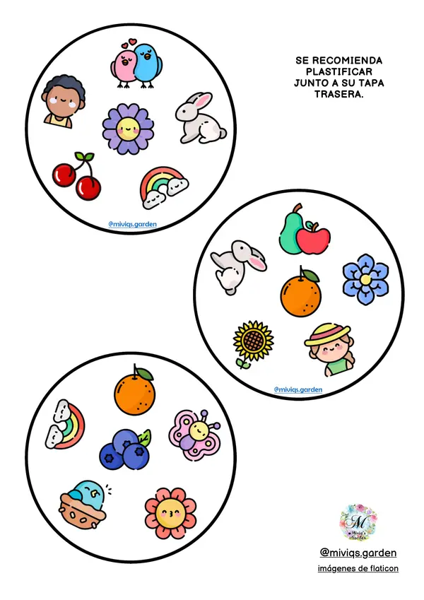 Juego de cartas de Primavera (Dobble Spot It Game) | profe.social