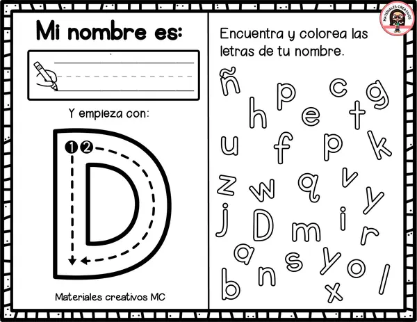 “Reconozco la inicial de mi nombre” 🌟 | profe.social