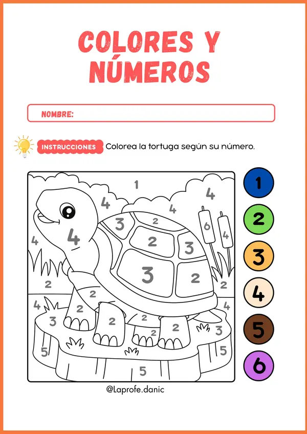 Colores y números. | profe.social