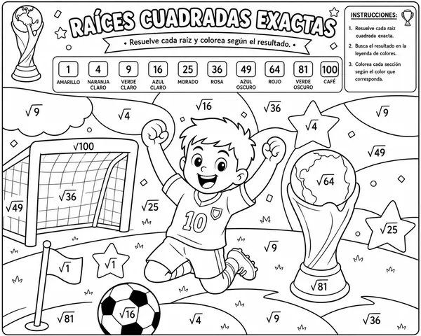 PINTA LAS RAÍCES CUADRADAS - MODO MUNDIAL | profe.social