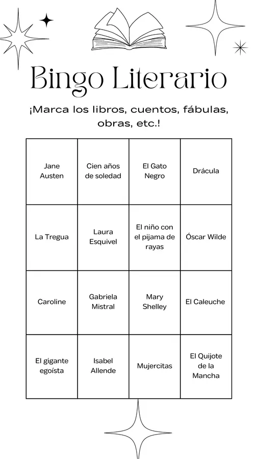 Bingo Literario | profe.social