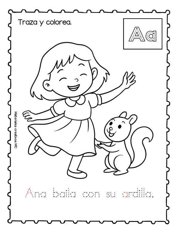 El Abecedario en Oraciones: ¡Traza, Colorea y Aprende! | profe.social