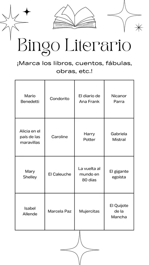 Bingo Literario | profe.social
