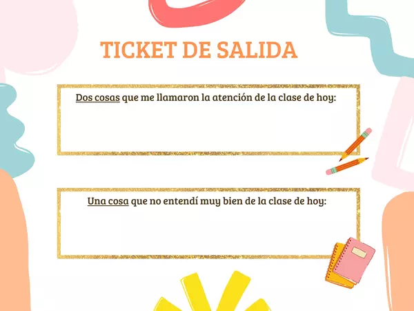 Ticket de salida: general | profe.social